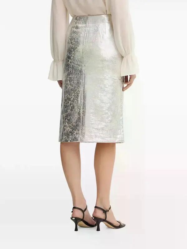 OUI Front Slit Midi Pencil Skirt