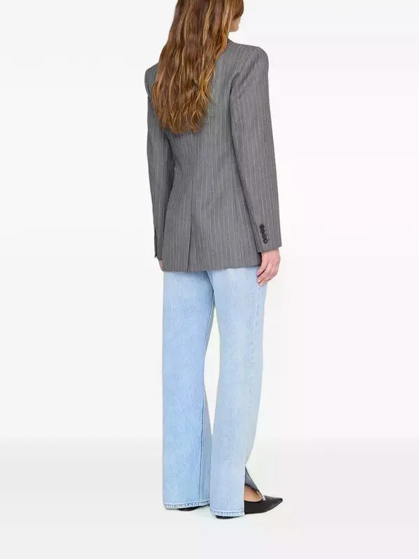 ANINE BING Pinstripe Double-breasted Blazer