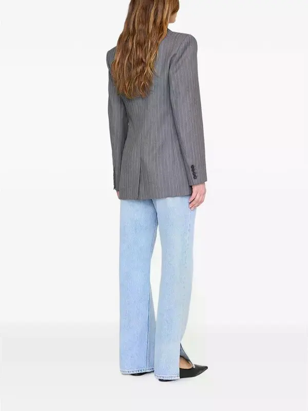 ANINE BING Pinstripe Double-breasted Blazer