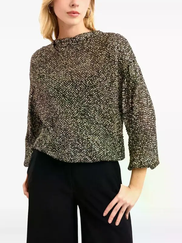 GEMY MAALOUF Round Neck Blouse