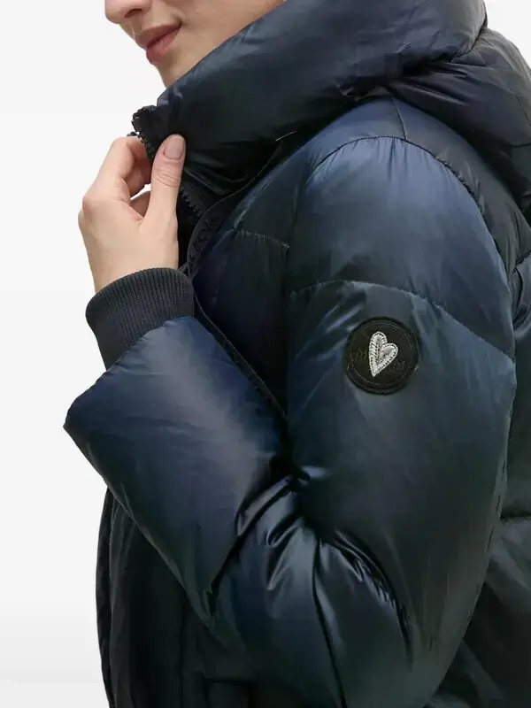 MOS MOSH Hooded Quilted Coat - Blue
