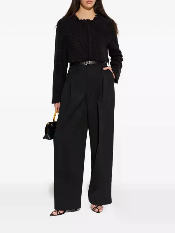 JIL SANDER Textured Knit Cropped Cardigan