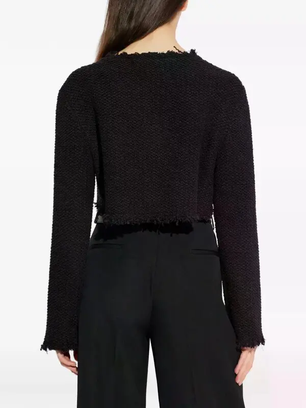 JIL SANDER Textured Knit Cropped Cardigan