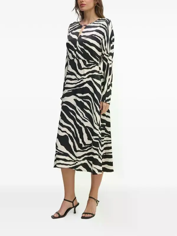 OUI Zebra Print Cut-out Dress