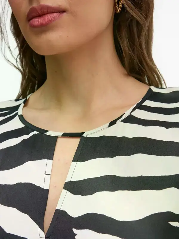 OUI Zebra Print Cut-out Dress