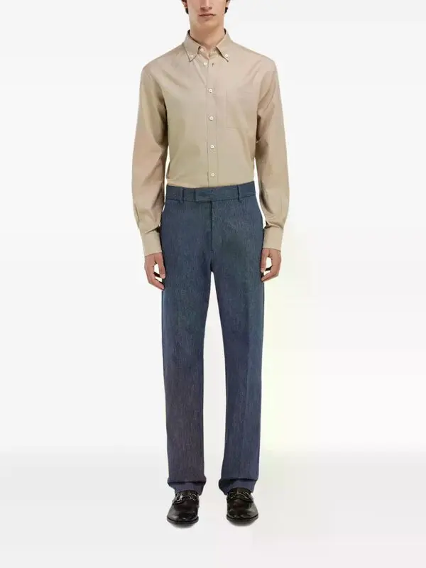 FERRAGAMO Monogram Button-down Shirt