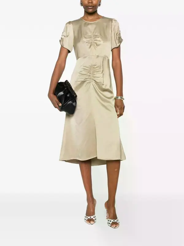 N°21 Short Sleeve Gathered Midi Dress