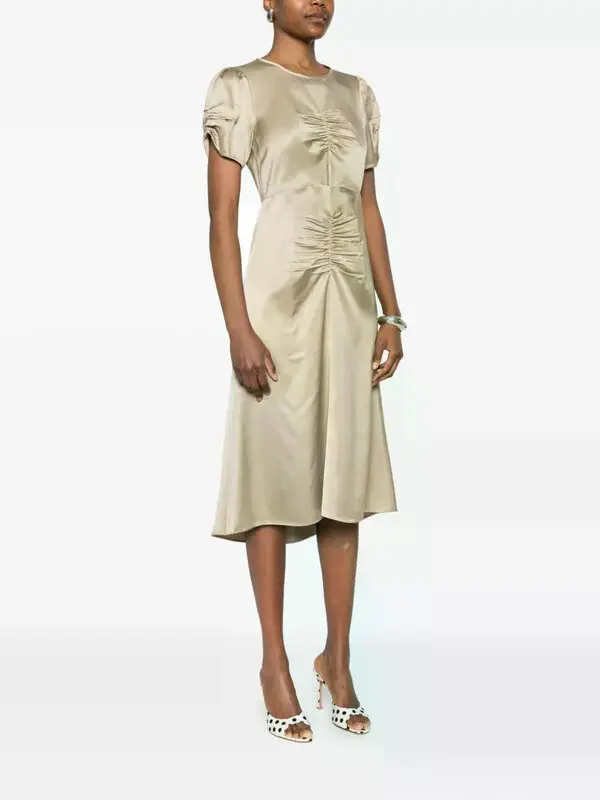 N°21 Short Sleeve Gathered Midi Dress