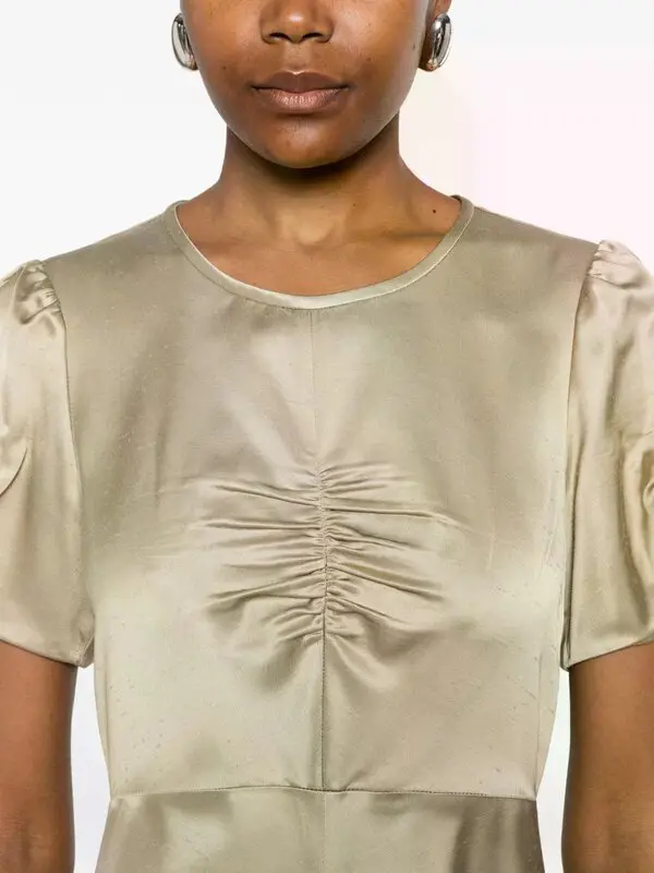 N°21 Short Sleeve Gathered Midi Dress