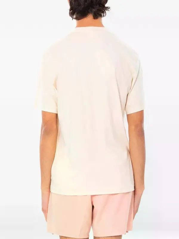 Lacoste Logo-patched Cotton T-shirt - Neutrals
