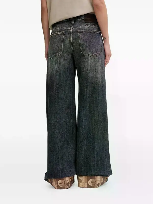 Miss Sixty Wide-leg Jeans With Faded Effect