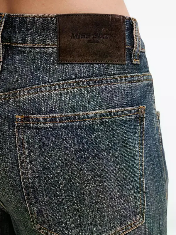 Miss Sixty Wide-leg Jeans With Faded Effect