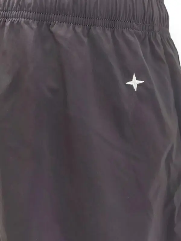 Stone Island Logo Embroidered Stretch Nylon Shorts