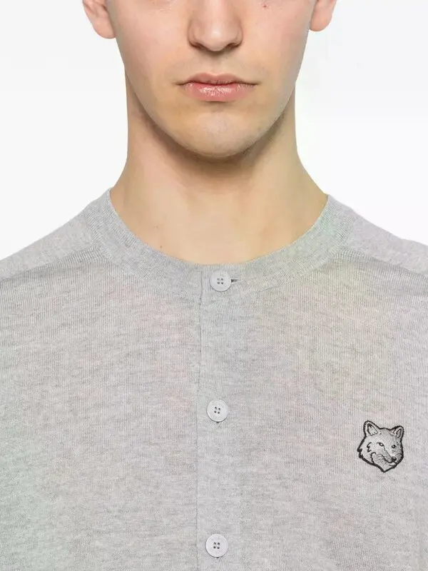 Maison Kitsuné Embroidered Buttoned Cardigan