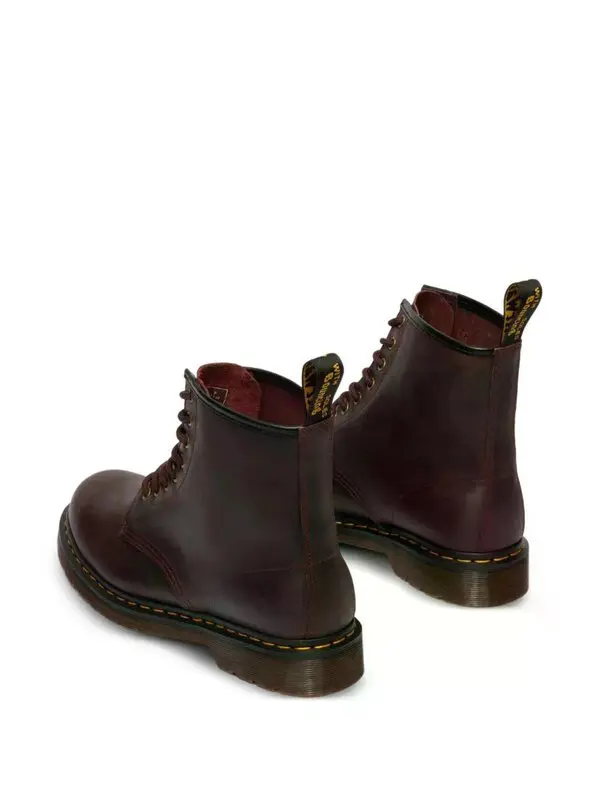 Dr. Martens 1460 Crazy Horse Combat Boots - Red