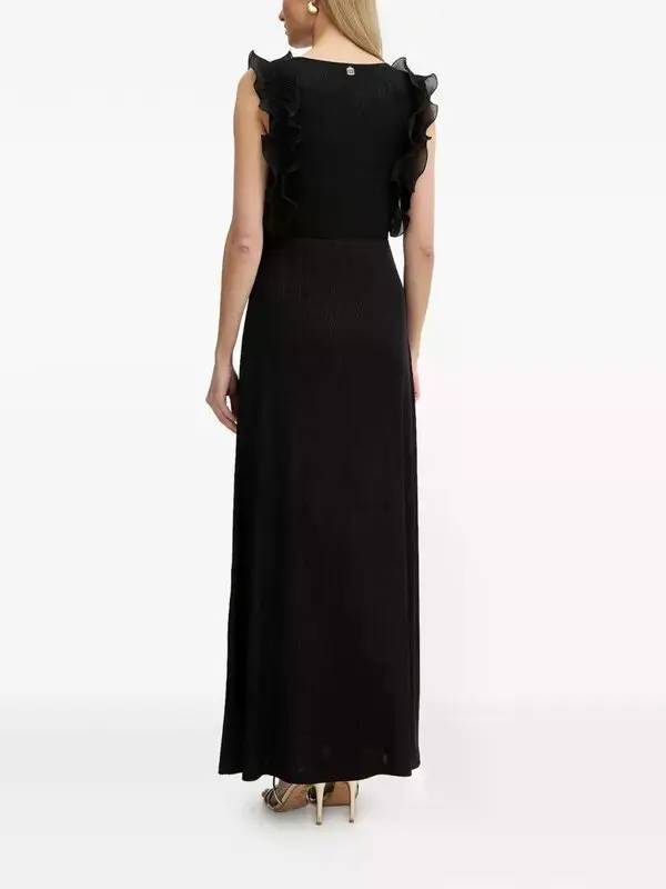 FRACOMINA Ruffled V-neck Maxi Dress