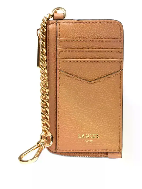 LANCEL Enveloppe Chain-detailed Zip Card Holder