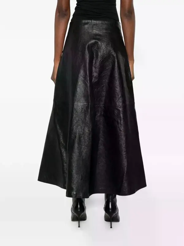 Alexander Wang Chain A-line Leather Midi Skirt