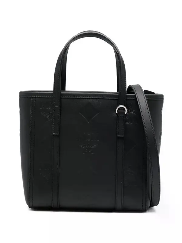 Mcm Logo Embossed Tote Bag