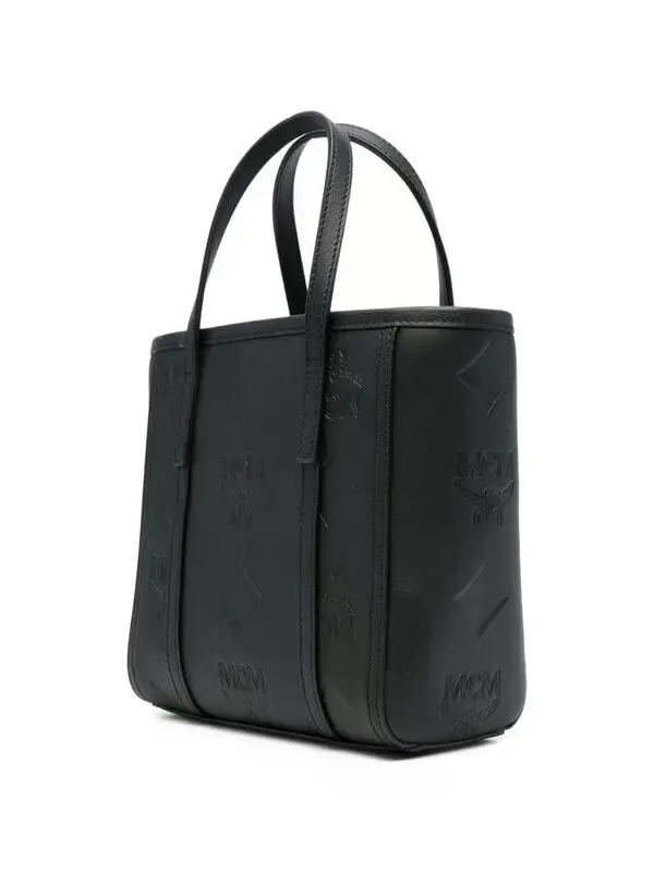 Mcm Logo Embossed Tote Bag