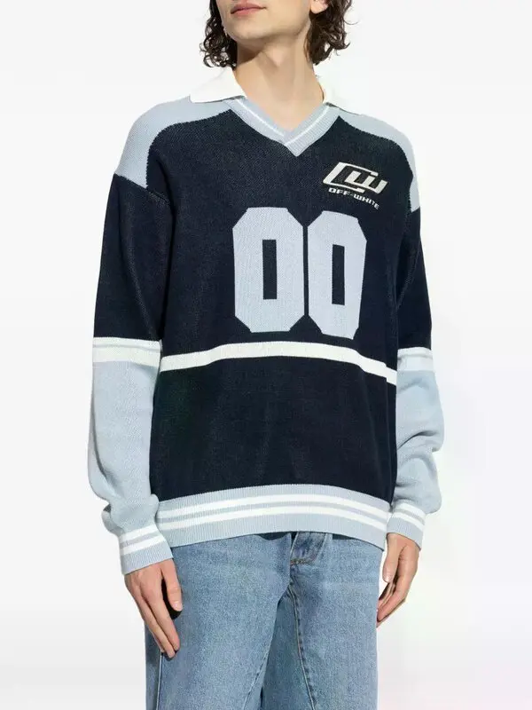 Off-White Logo-detail V-neck Sweater