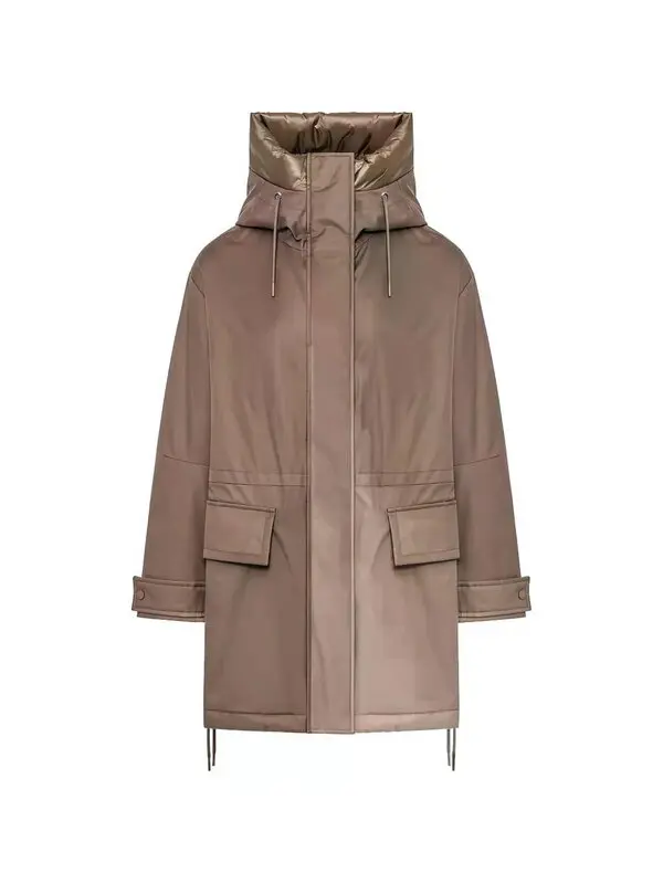 DUNO Kaya Reversible Zip-up Coat - Brown