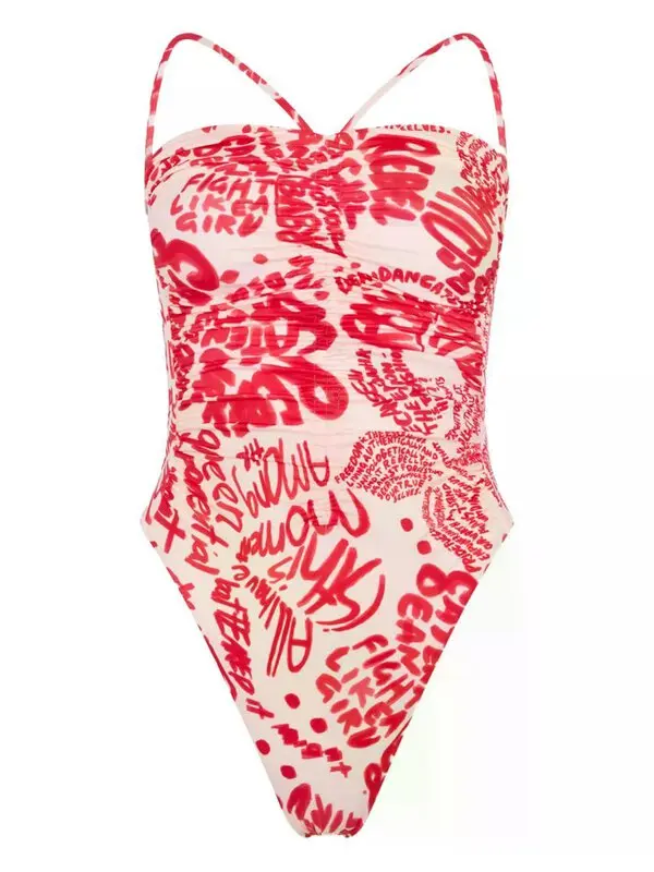 Dsquared2 Rebel Hibiscus Print One-piece Swimsuit