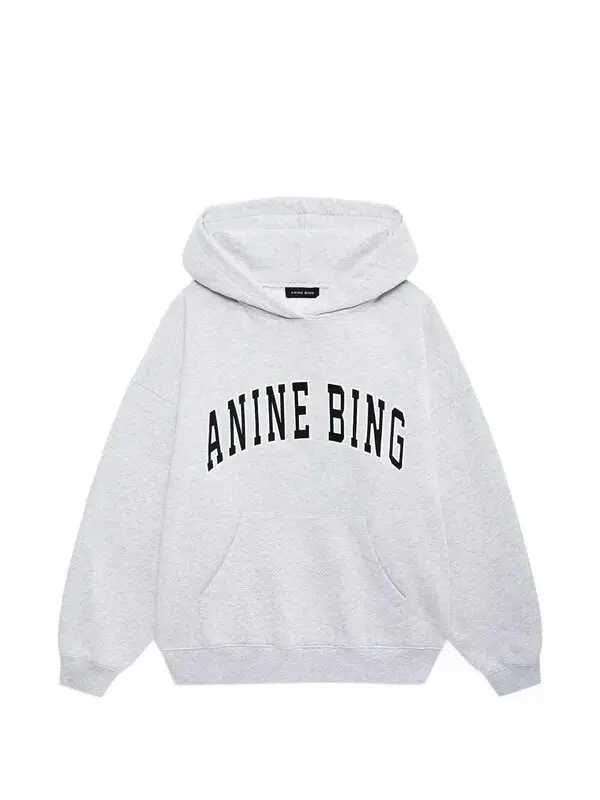 ANINE BING Logo Detail Hoodie - Grey