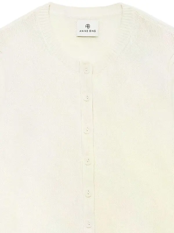 ANINE BING Gracie Puff-sleeve Cardigan