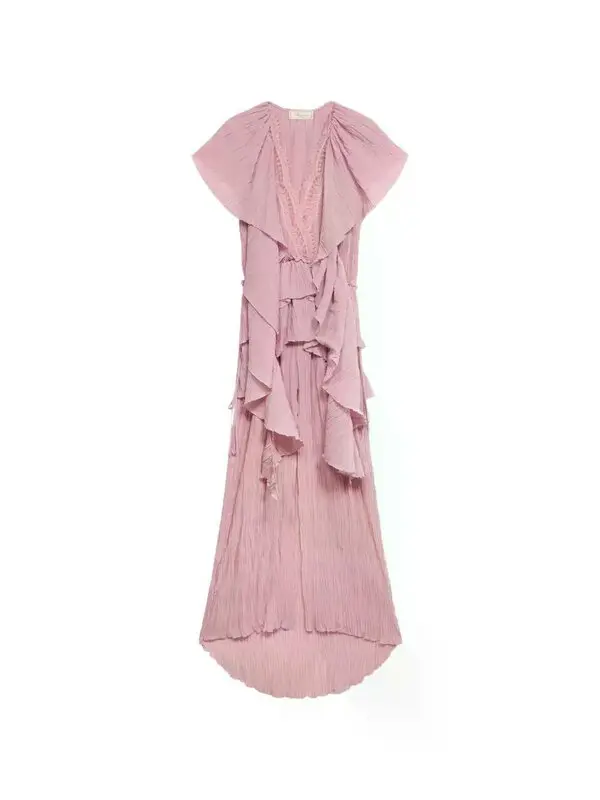 Blumarine Pleated Ruffled Dress