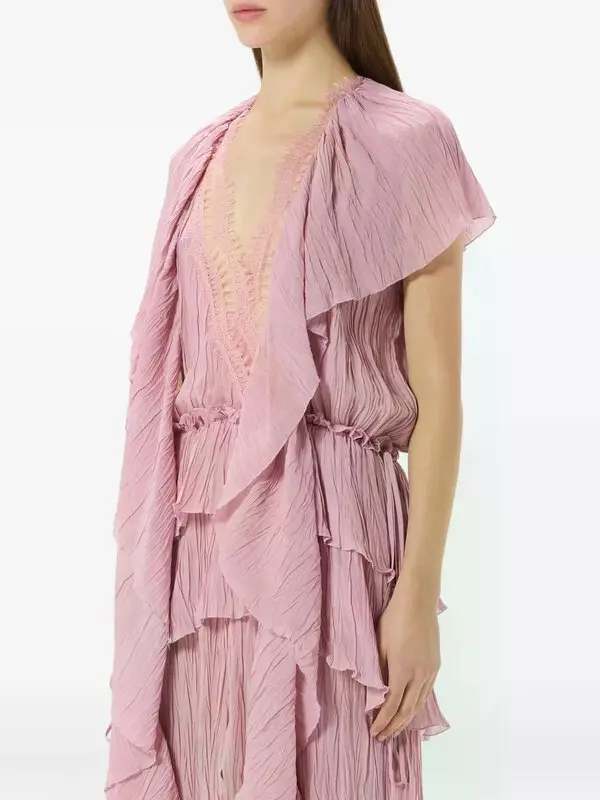 Blumarine Pleated Ruffled Dress