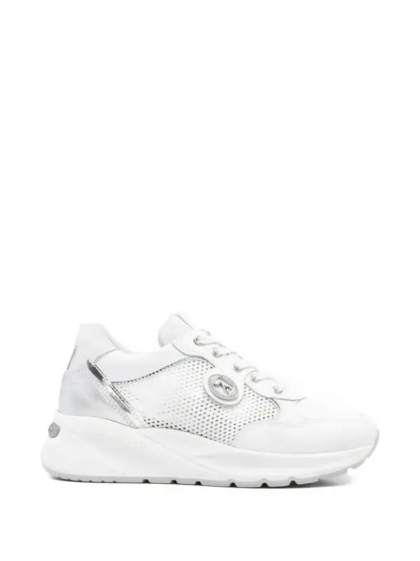 NEROGIARDINI Perforated Detail Lace-up Sneakers