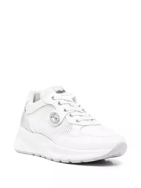 NEROGIARDINI Perforated Detail Lace-up Sneakers