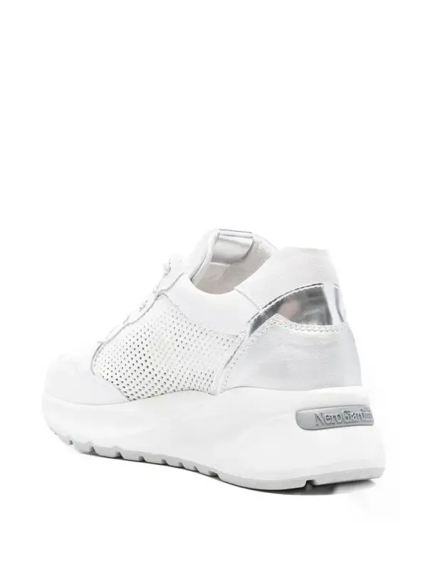 NEROGIARDINI Perforated Detail Lace-up Sneakers