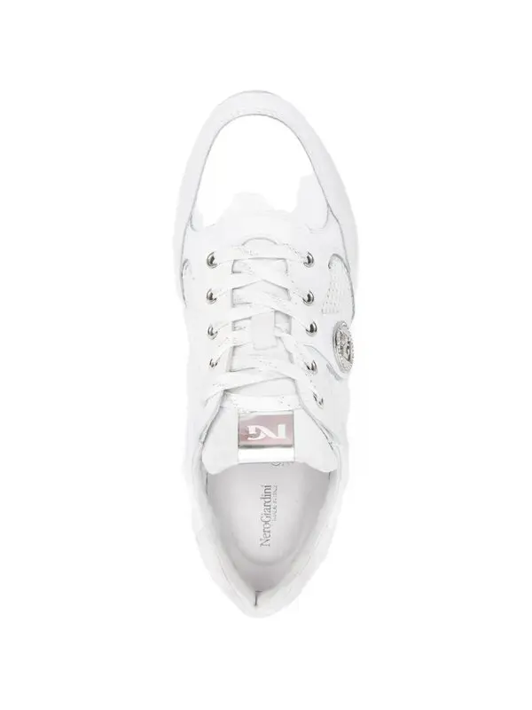 NEROGIARDINI Perforated Detail Lace-up Sneakers