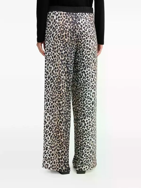 OUI Drawstring Animal-print Trousers
