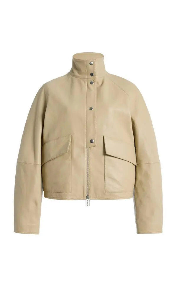 BY MALENE BIRGER Suzanne Leather Jacket - Neutral