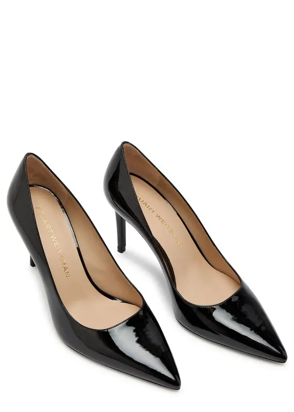 STUART WEITZMAN Power 85 Patent Leather Pumps