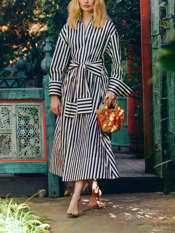 SIMONMILLER Inna Striped Maxi Dress