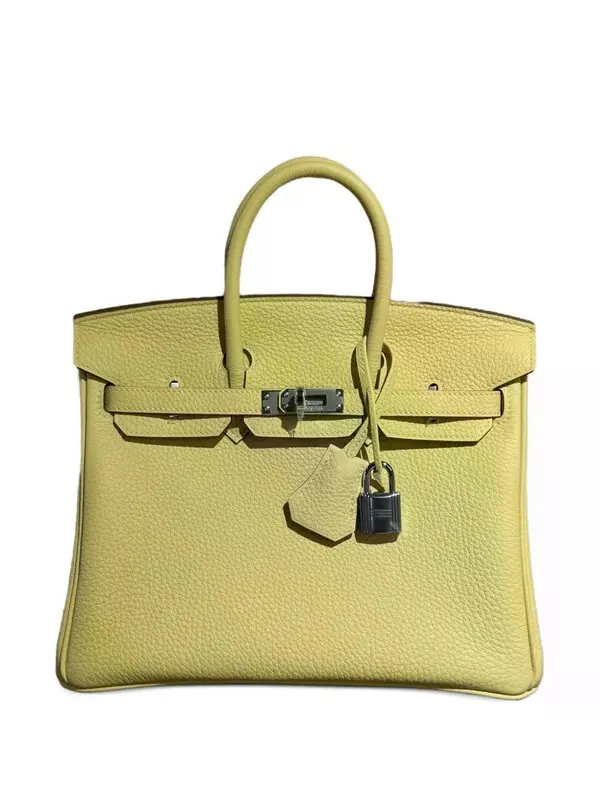 Hermès 25 Birkin Leather Tote Bag - Yellow