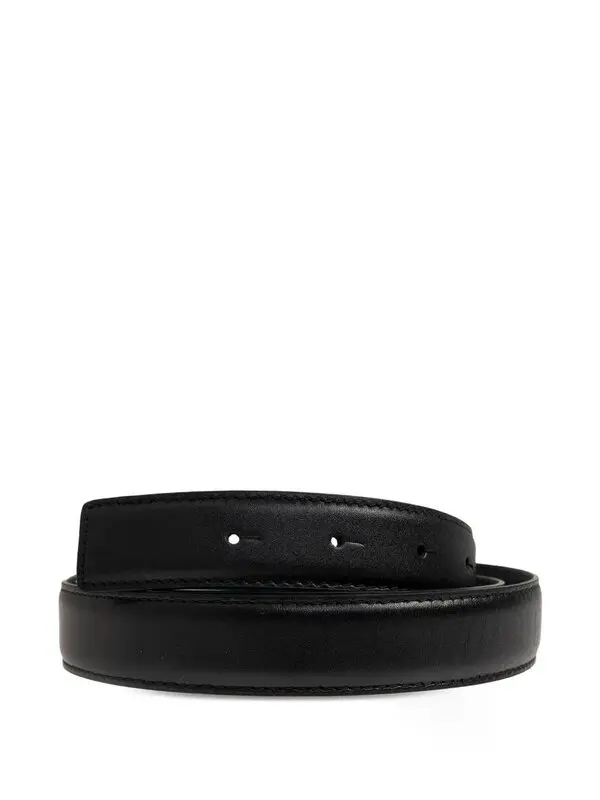 AMI Paris Leather Belt With Heart Detail - Black