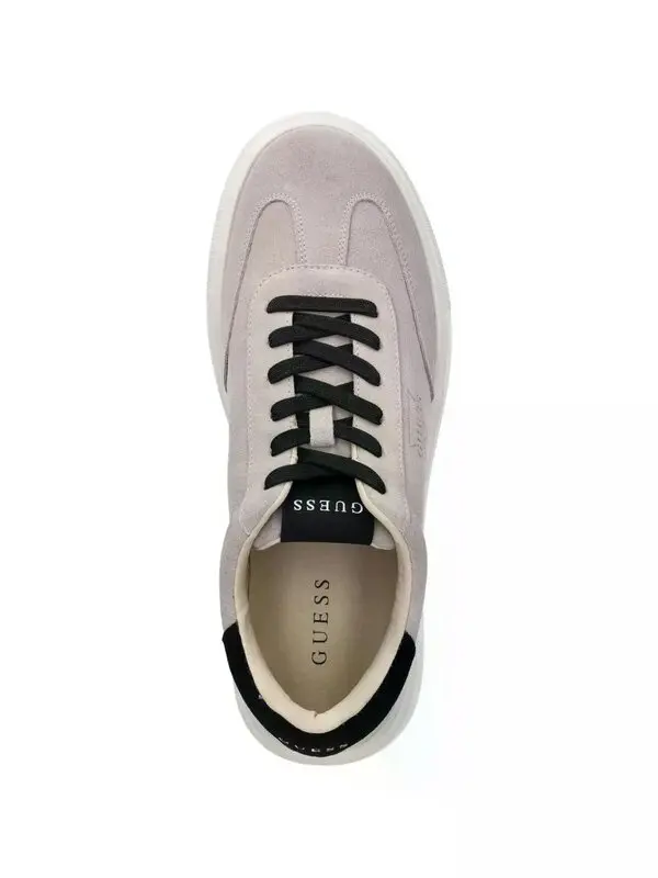 Guess Plaza Panelled Lace-up Sneakers - Neutrals