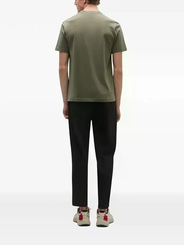 BOSS Cotton-jersey T-shirt With Tennis-themed Artwork