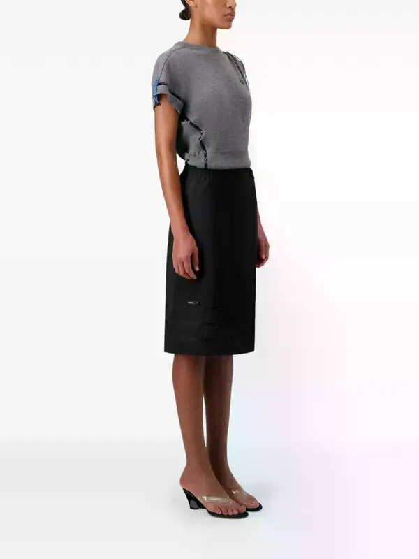 Coperni Seam Detail Midi Skirt - Black