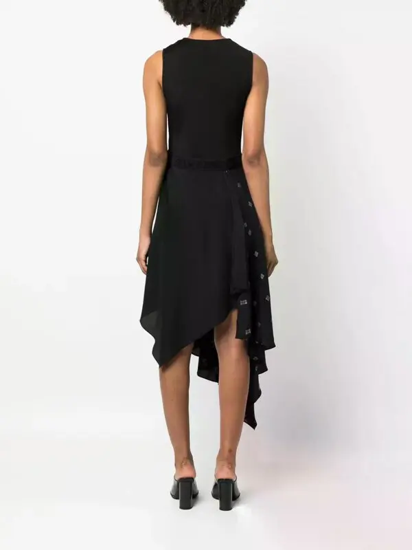 Givenchy 4g-motif Asymmetric-hem Dress