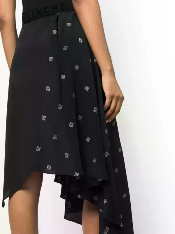 Givenchy 4g-motif Asymmetric-hem Dress