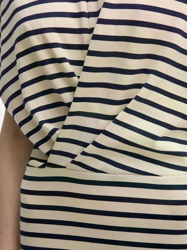 MARC AUREL Striped Midi Dress