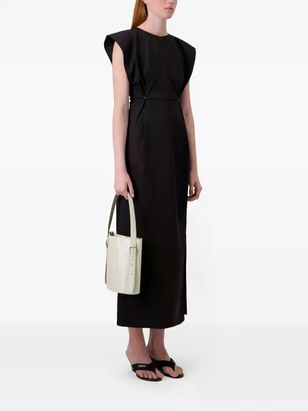 Coperni Structured Shoulders Adjustable Midi Dress