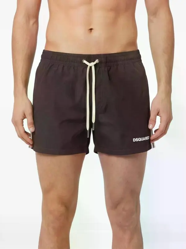 Dsquared2 Logo-print Swim Shorts - Brown
