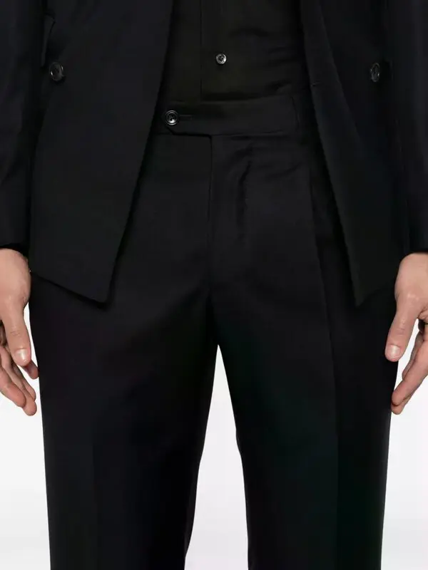 Tagliatore Flap Pockets Double Breasted Suit - Blue